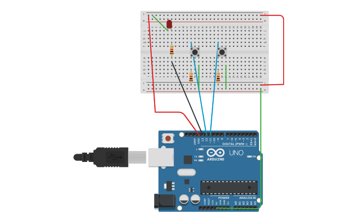 Circuit design OR GATE | Tinkercad