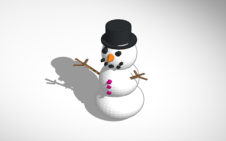 3D design Snowman Tutorial - Tinkercad