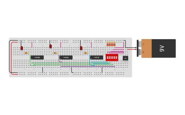 Circuit design Logic gates - Tinkercad