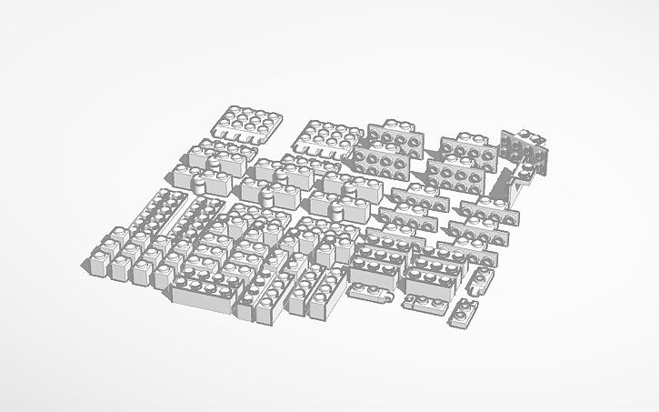 3D design lego bricks and plates - Tinkercad