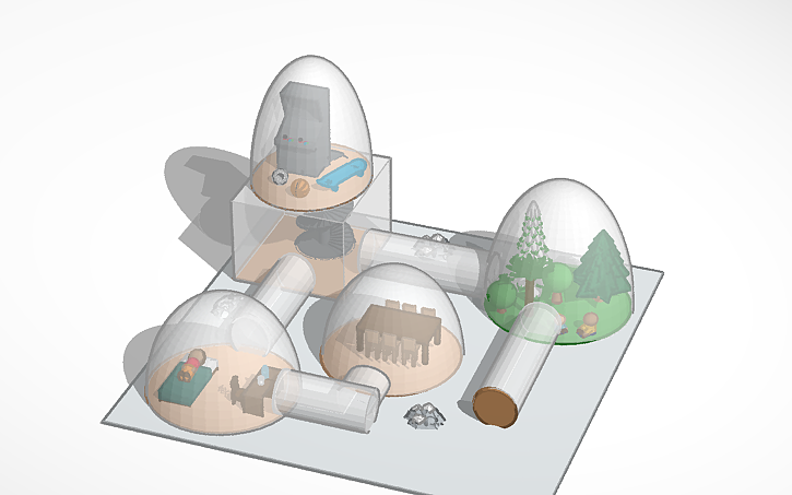 3D design Base lunar - Tinkercad