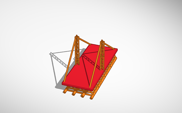 3D design bridge (not in a scale) - Tinkercad