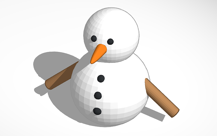 3D design snowman | Tinkercad