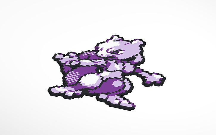 3D design Mewtwo - Tinkercad