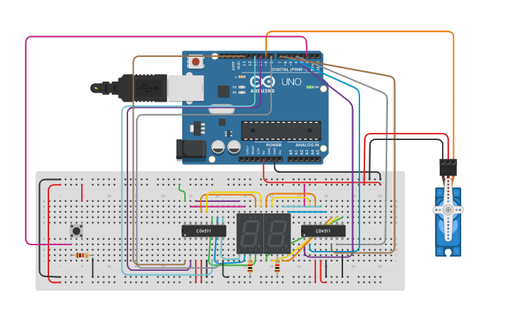 Circuit design Examen. - Tinkercad