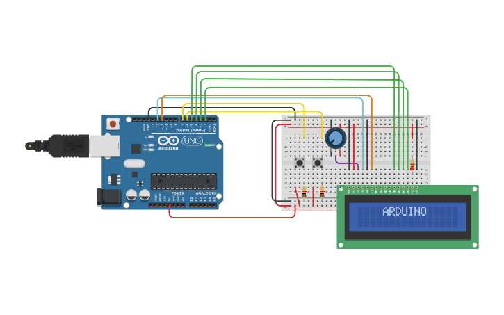 Circuit Design Arduino Stopwatch Tinkercad