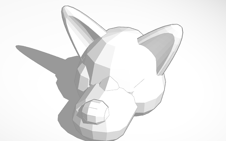 3D design 3D wolfhead Mesh - Tinkercad