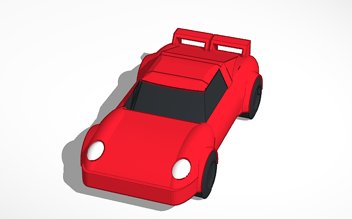 3d Design Round Car Tinkercad
