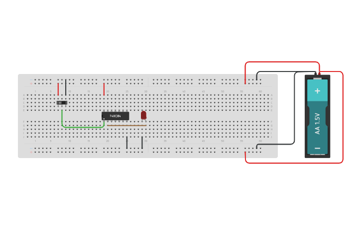 Circuit design Activity#1-NOT GATE | Tinkercad Circuit design Activity#1-NOT GATE | Tinkercad