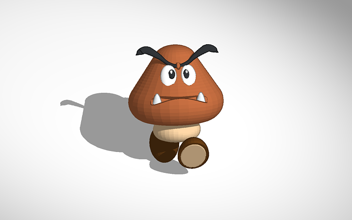 3D design Mario World Goomba - Tinkercad