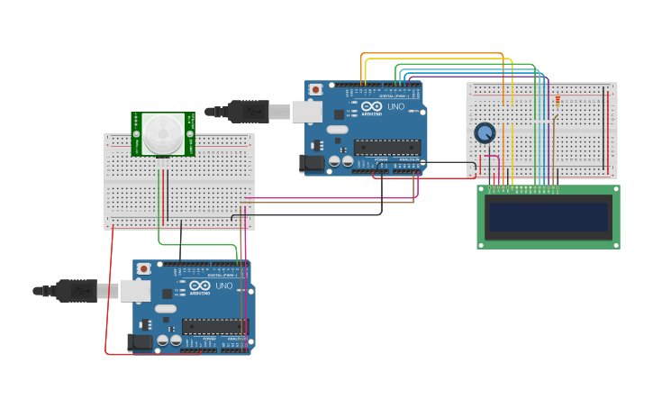 Circuit design motion detection system - Tinkercad