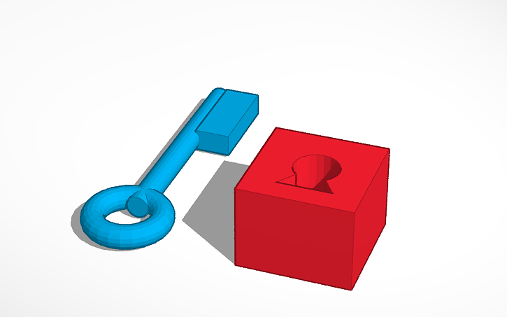 3D design useless lock - Tinkercad