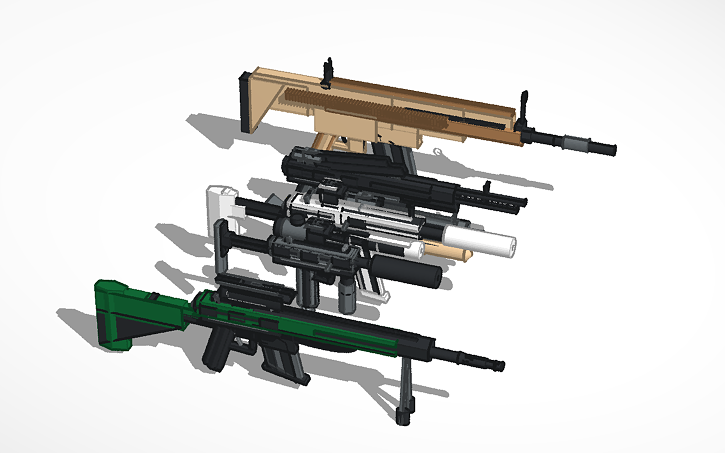 3D design amw guns - Tinkercad