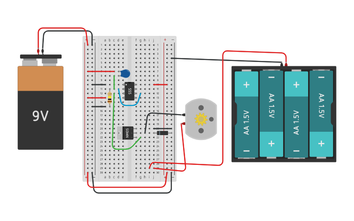 Circuit Design 555 Timer Delay On Tinkercad