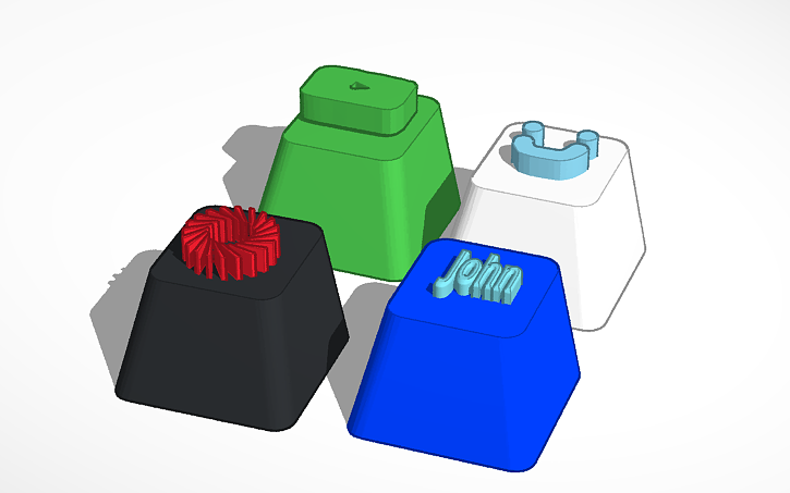 3D design Fun Keyboard Caps - Tinkercad