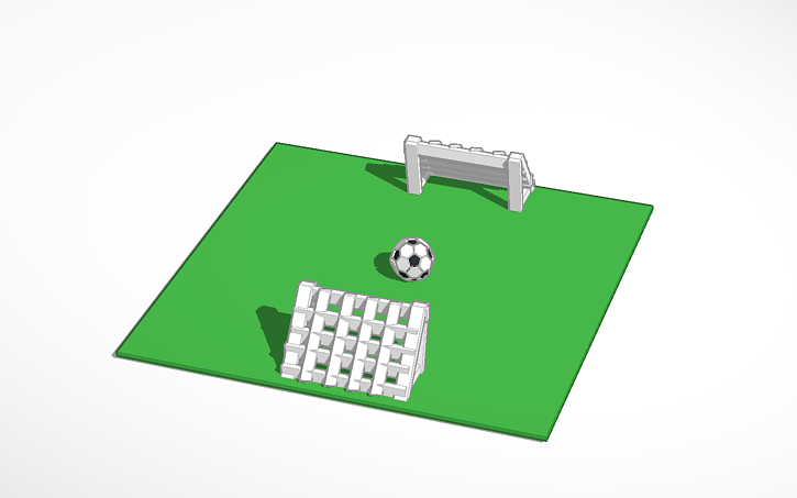 3D design soccer goal - Tinkercad