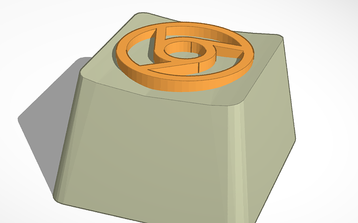 3D design Chrome Keyboard Key - Tinkercad