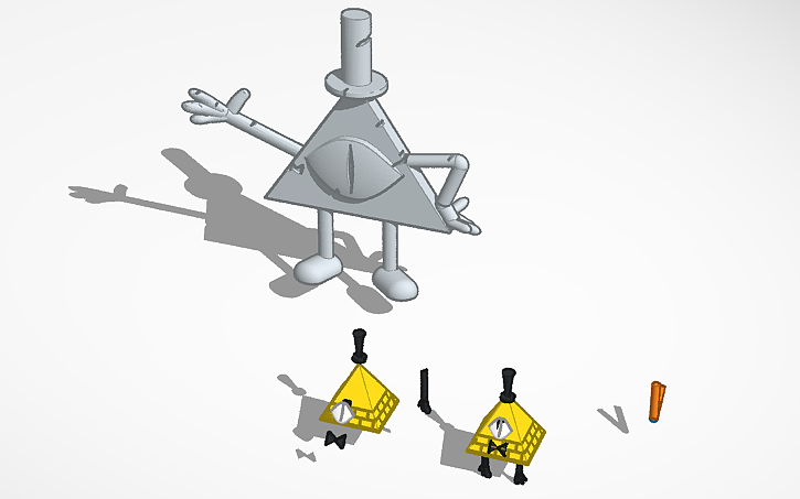 3D design bill cipher statue - Tinkercad