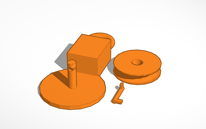 3D design Pulley System (one sided pulley) - Tinkercad