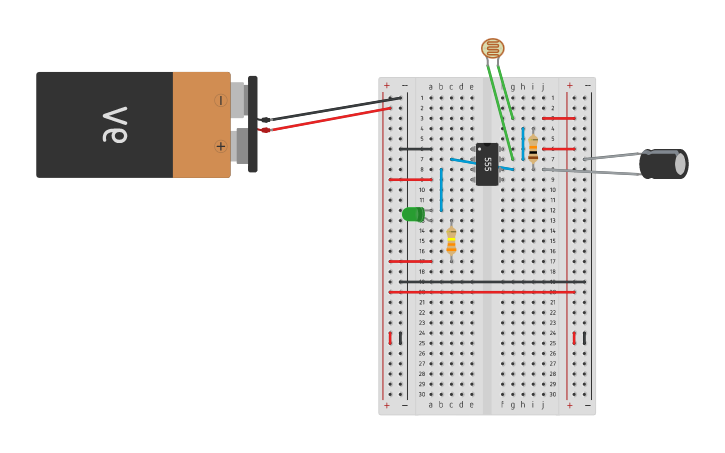 Circuit Design 555 Timer Blink Photoresistor Tinkercad