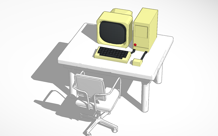 3D design OLD PC! big details! | Tinkercad