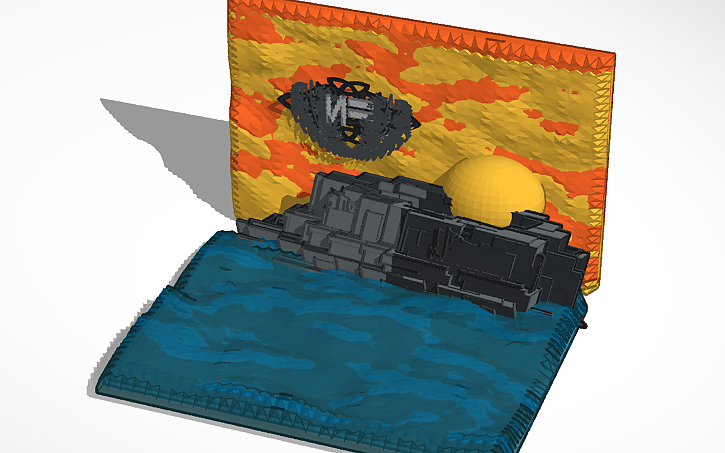 3D design sunset - Tinkercad