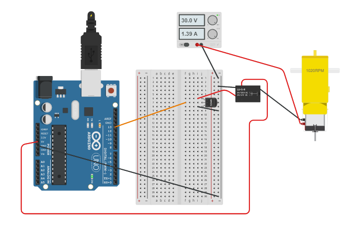 Circuit design Relay Lecture - Tinkercad