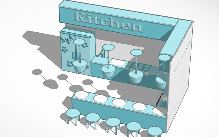 3D design My Turquoise Kitchen | Tinkercad