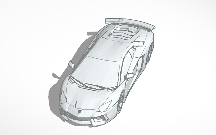 3D design lambo - Tinkercad
