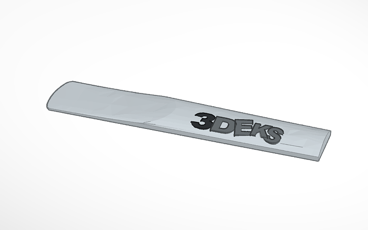 3D design 3D Printable Clarinet Reed - Tinkercad