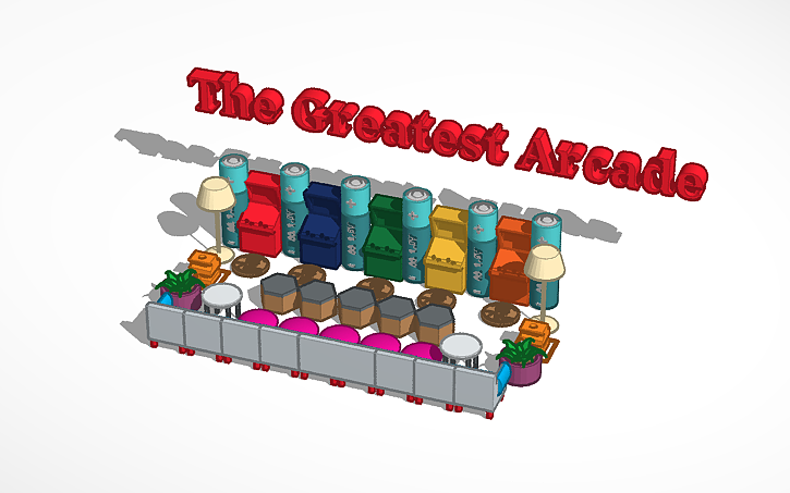 3D design Arcade Room - Tinkercad