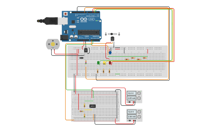 Circuit design Fan control | Tinkercad