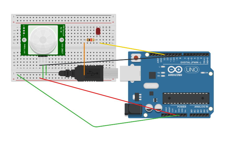 Circuit design infrarrojo - Tinkercad