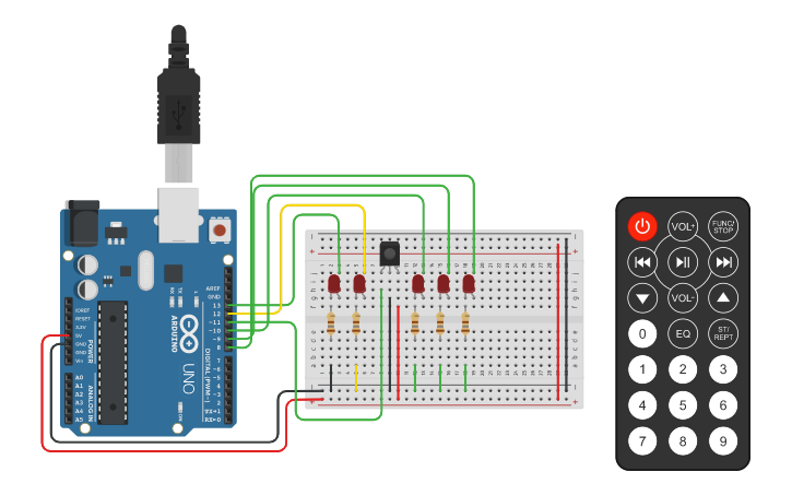 Circuit design Copy of control IR | Tinkercad