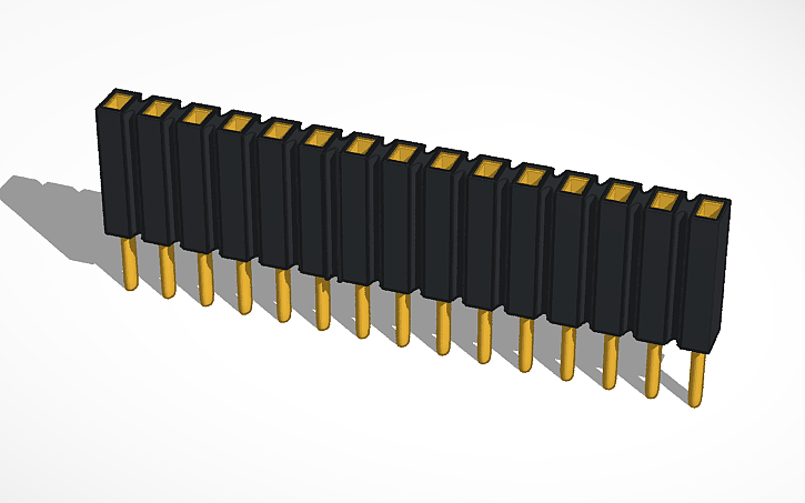 3D design HEADER PIN 1 X 15 - Tinkercad