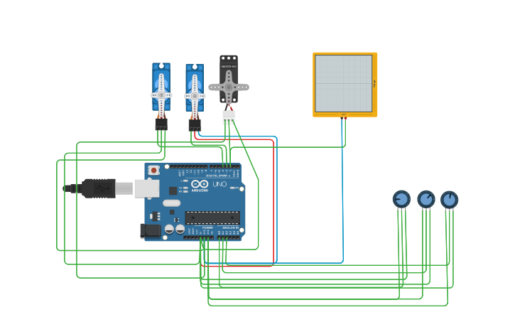 Circuit design Servo Flugzeug Aufgabe | Tinkercad