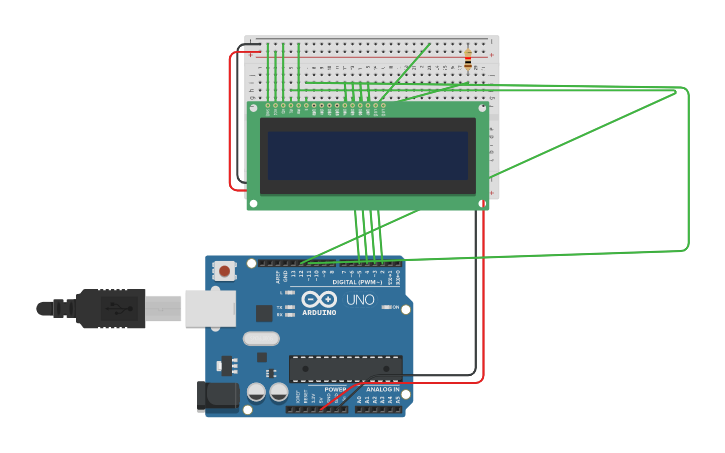 Circuit design lcd display - Tinkercad