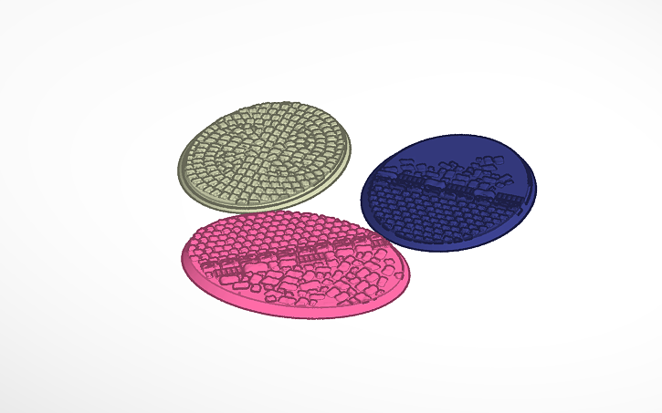 3D design huge oval bases - Tinkercad