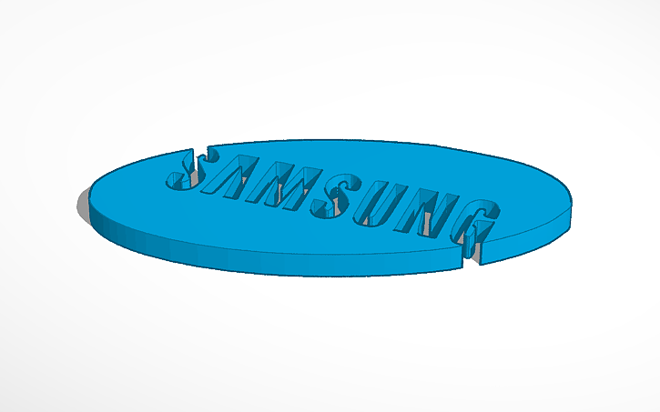 3D design Samsung logo№1 | Tinkercad