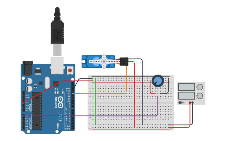 Circuit design Lad 13 :Lập trình với Servo - Tinkercad