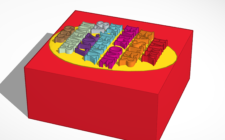 3D design happy easter - Tinkercad