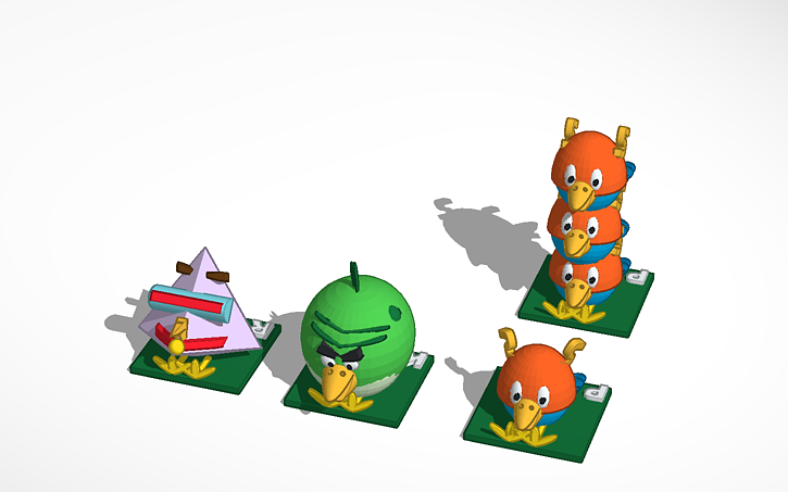 3D design #Chess Angry Birds Space Rook/Knight/Pawn - Tinkercad