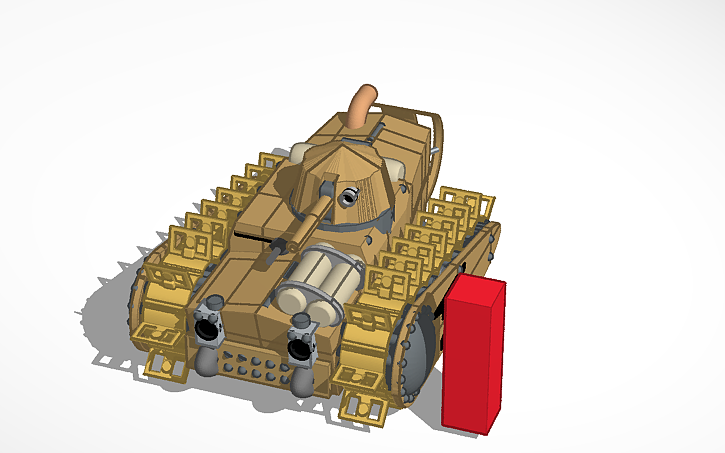 3D design Type 2 Cricket Light Tank - Tinkercad 3D design Type 2 Cricket Light Tank - Tinkercad