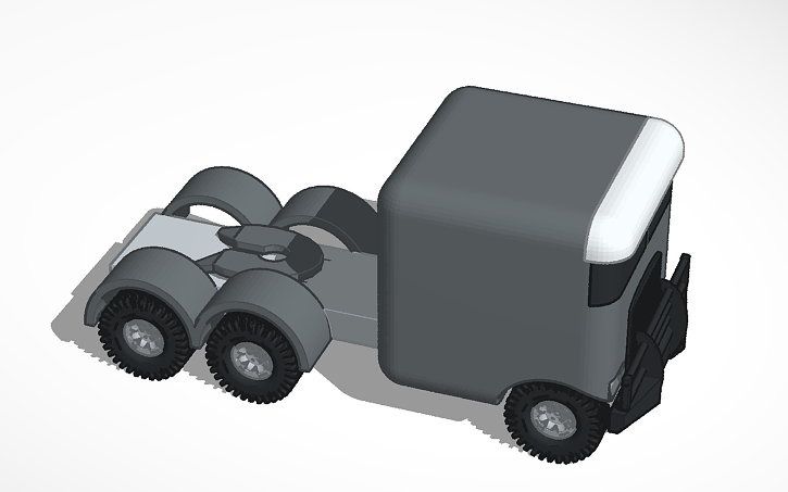 3D design Semi truck - Tinkercad