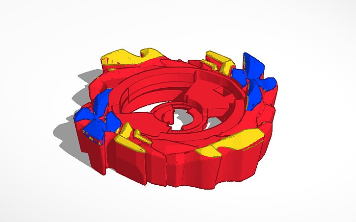 3D design Beyblade burst sparking Burn ring - Tinkercad
