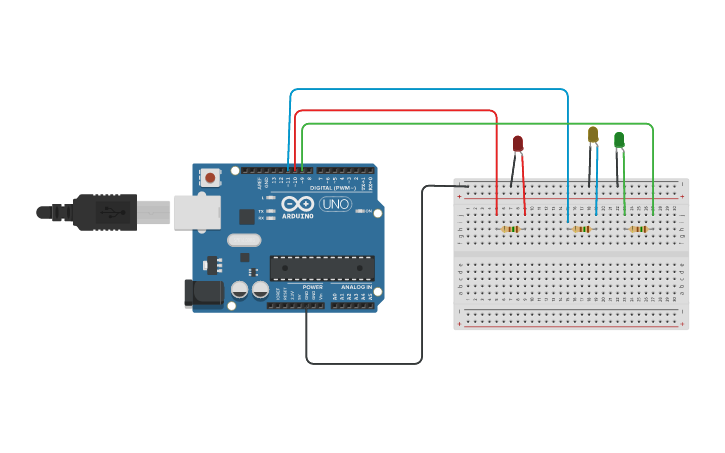 Circuit design LED - Tinkercad