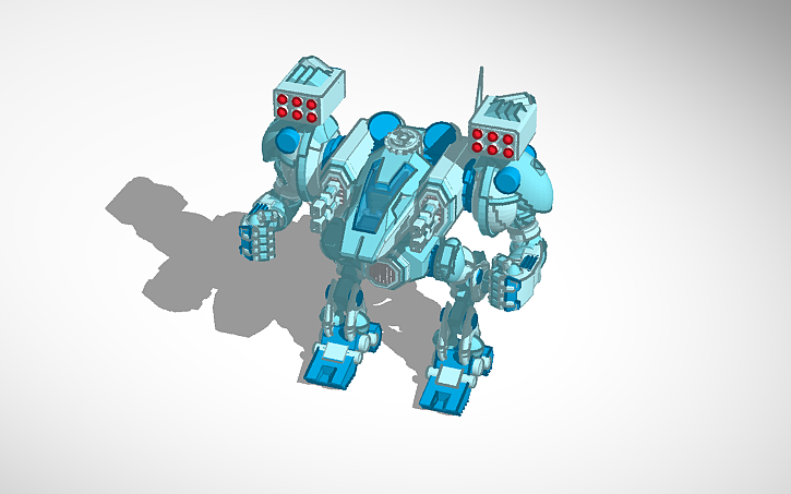 3D design TWBM-X1A - "Tundra Wolf" Battle Mech - Tinkercad