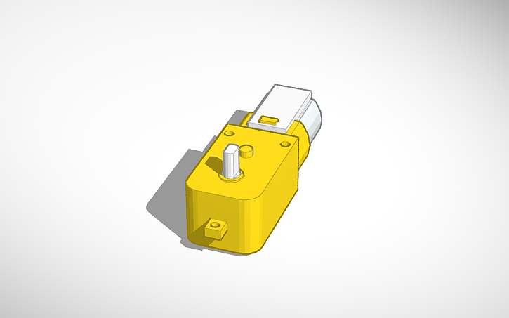 3D design 5v geared motor yellow - Tinkercad