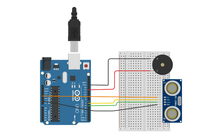 Circuit Design Alarma Antirrobo Con Arduino Tinkercad