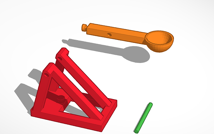 3D design Ping Pong Catapult - Tinkercad